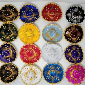 16 Pack of Mini Mexican Sombrero Mariachi Hats With Gold Trim - Etsy