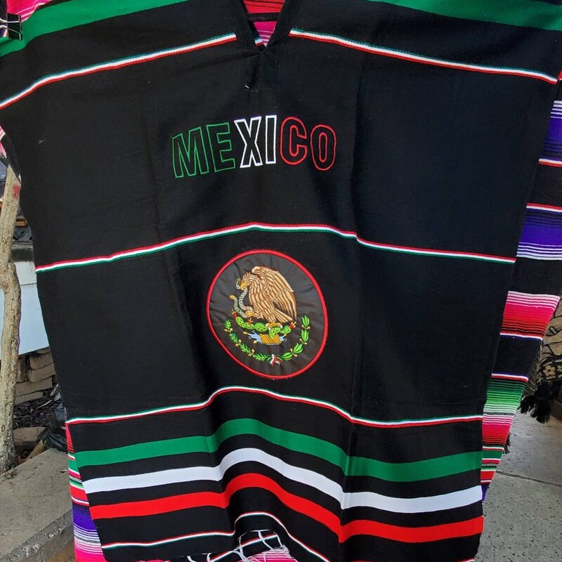 Traditional Mexican Poncho - Etsy