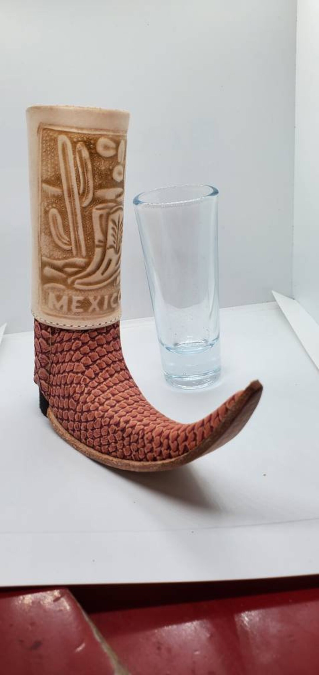 Mexican Mini Leather Wrapped Boot Tequila Shots Shaped Like Boot ...
