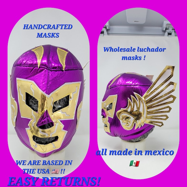 Purple Luchador Mask - Etsy