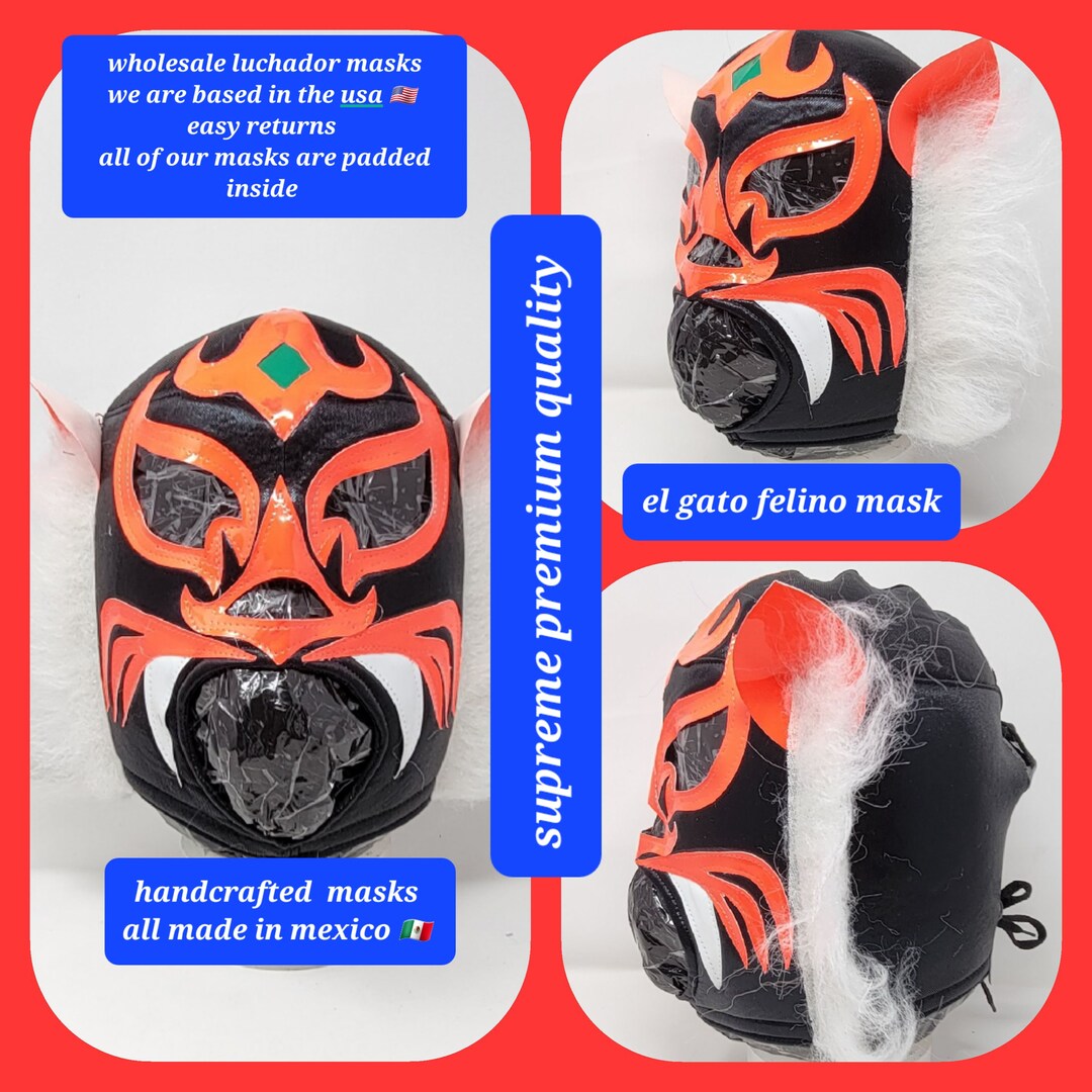 El Felino El Gato Mask Classic Luchador Lucha Libre Luchador Mask ...
