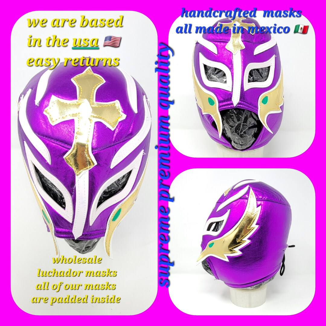 PINK REY MISTERIO Luchador Lucha Libre Luchador Mask Fiesta Party ...