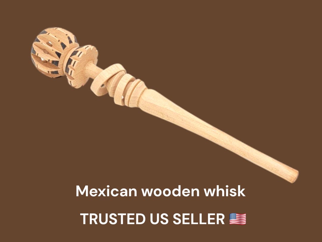 Mexican Molinillo: Wooden Hot Chocolate Whisk (13") - Etsy