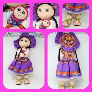 24 by 7 Big New Ecuadorian Peruvian Cuddle Child Rag Doll Hand Made ...