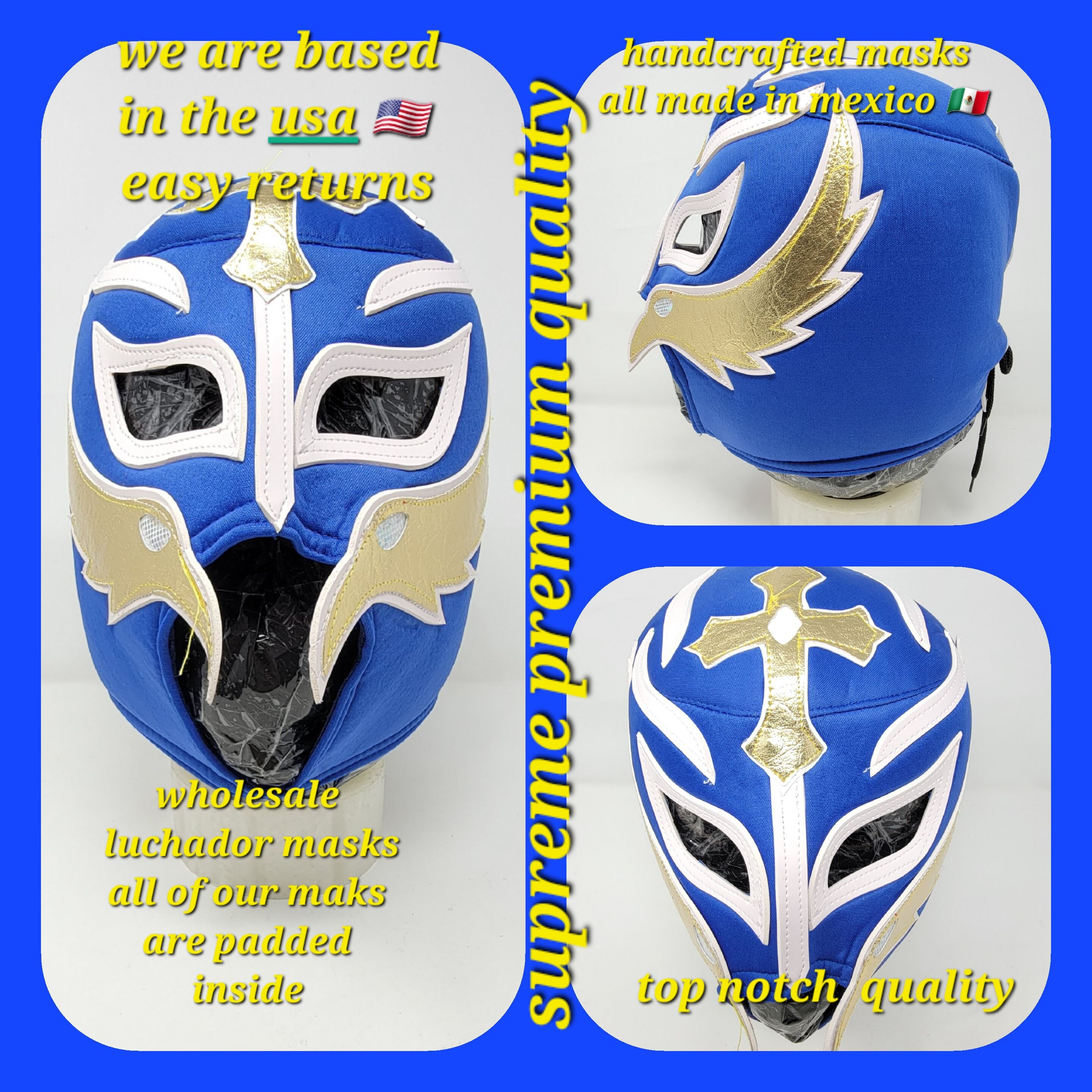 Rey Mysterio Blue And Yellow Mask