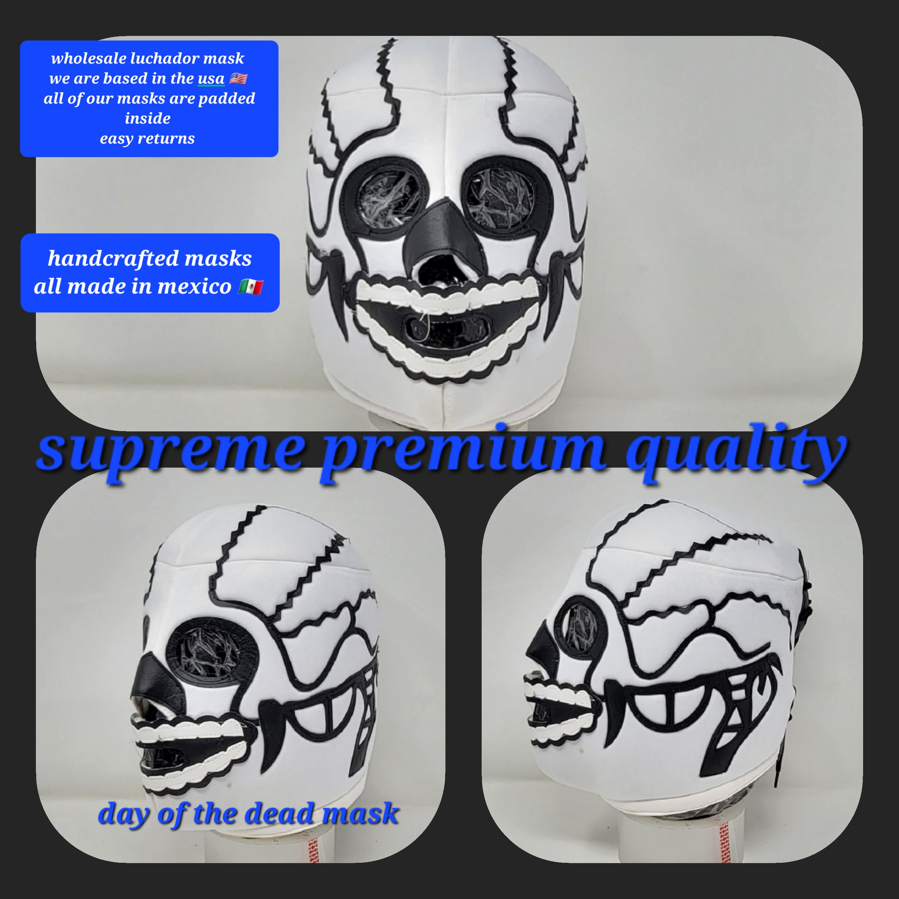 skull day of the dead mask luchador lucha libre luchador mask fiesta ...