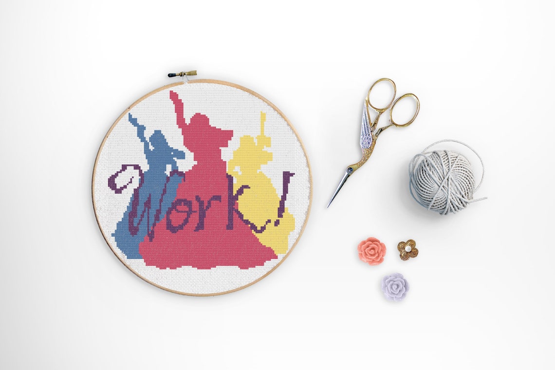 WORK Cross Stitch Pattern | Etsy