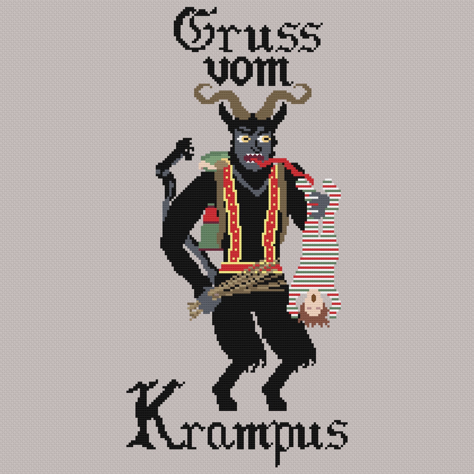Gruss Vom Krampus Pattern - Etsy