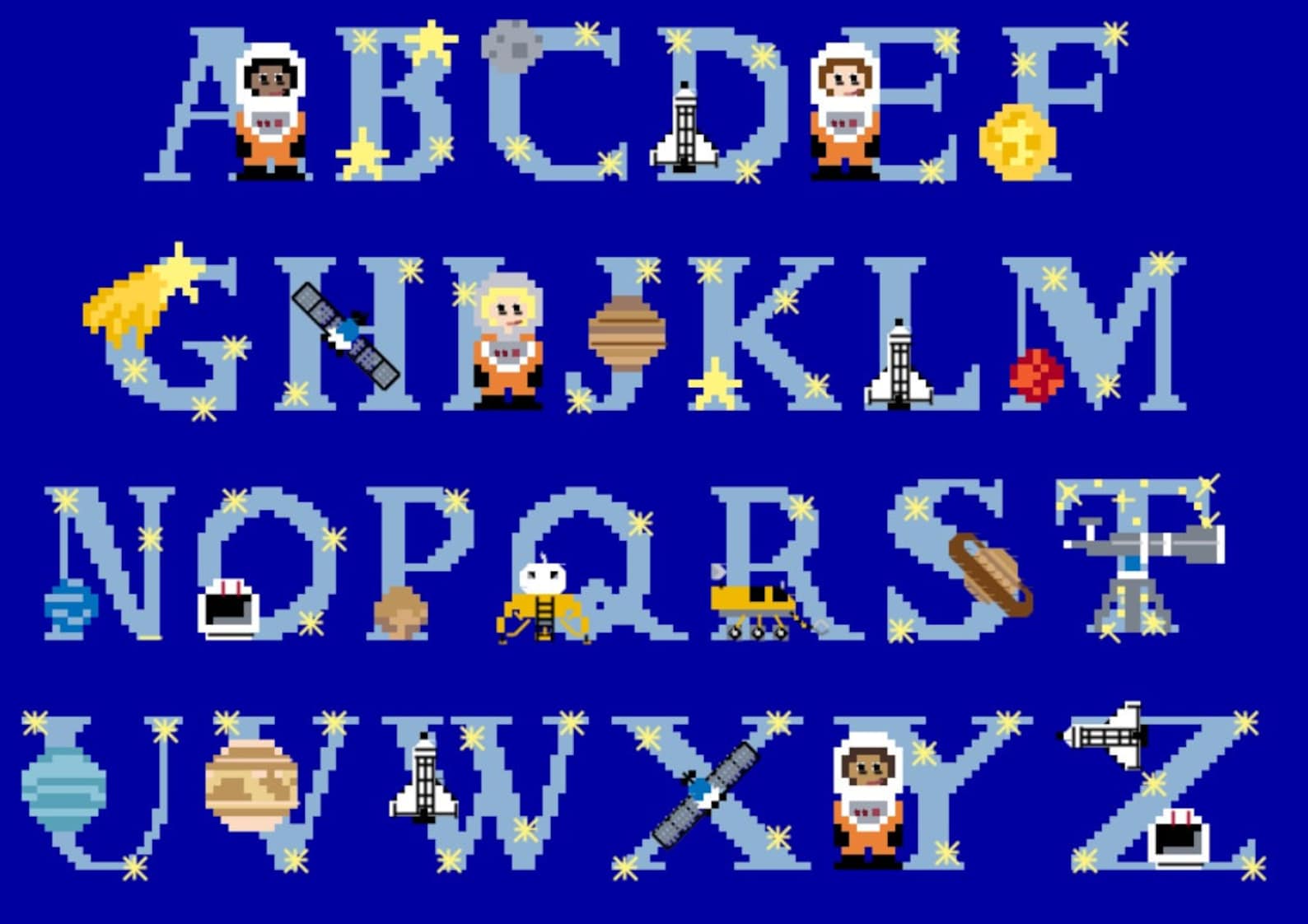 NASA Alphabet - Etsy