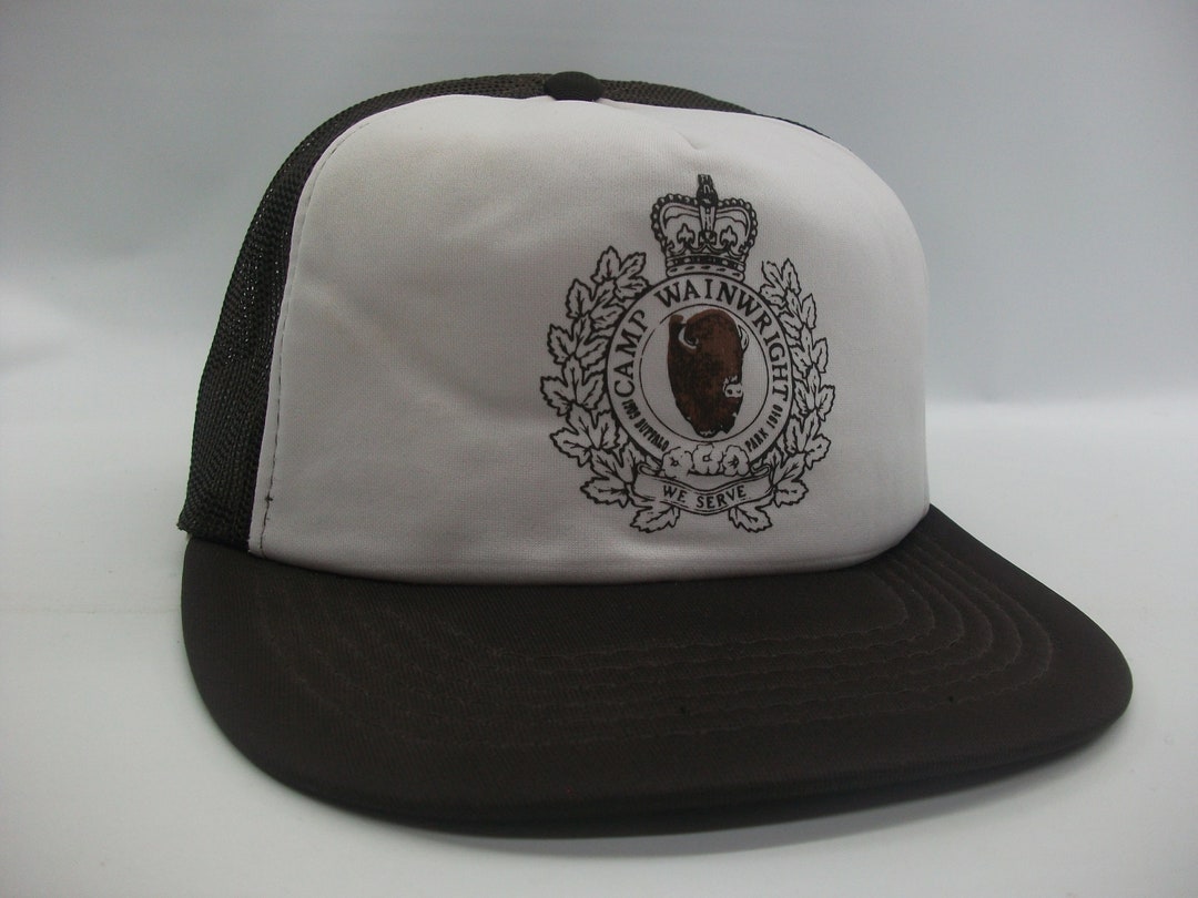 Camp Wainwright Buffalo Park We Serve Crown Maple Leaf Hat Vintage ...