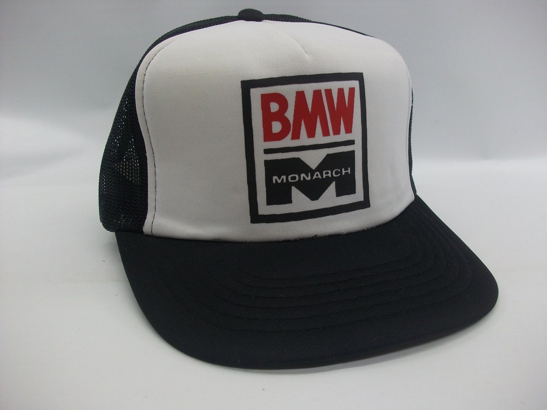 BMW Monarch Hat Vintage Black White Snapback Trucker Cap - Etsy