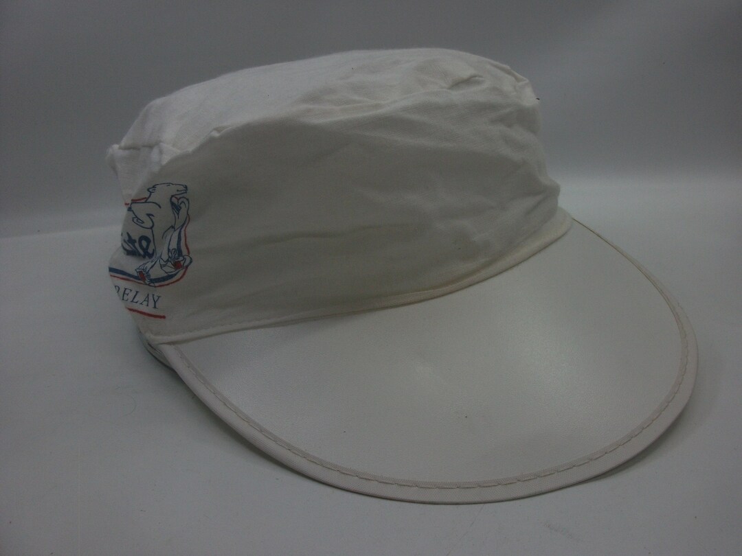 Labatt's Lite 24 Hour Relay Hat Vintage White Elastic Back Painters Cap ...