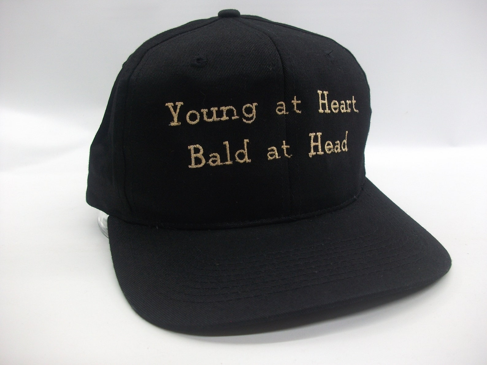 Young at Heart Bald at Head Humor Joke Gag Funny Novelty Hat Vintage ...