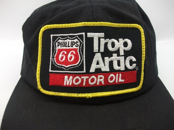 Phillips 66 Trop Artic Motor Oil Patch Hat Vintage Bl… - Gem