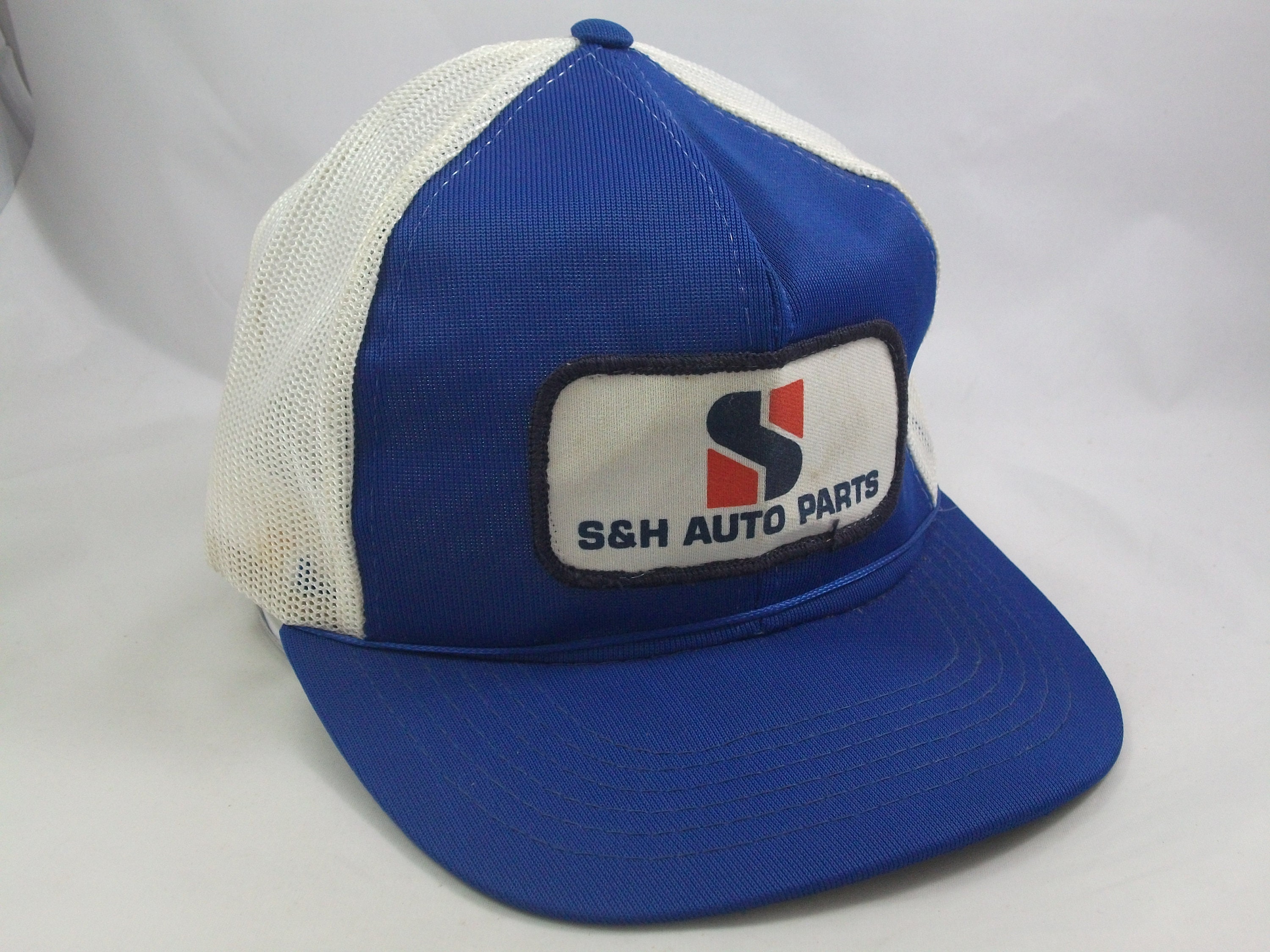 S&H Auto Parts Patch Hat Blue White Snapback Trucker Cap - Etsy