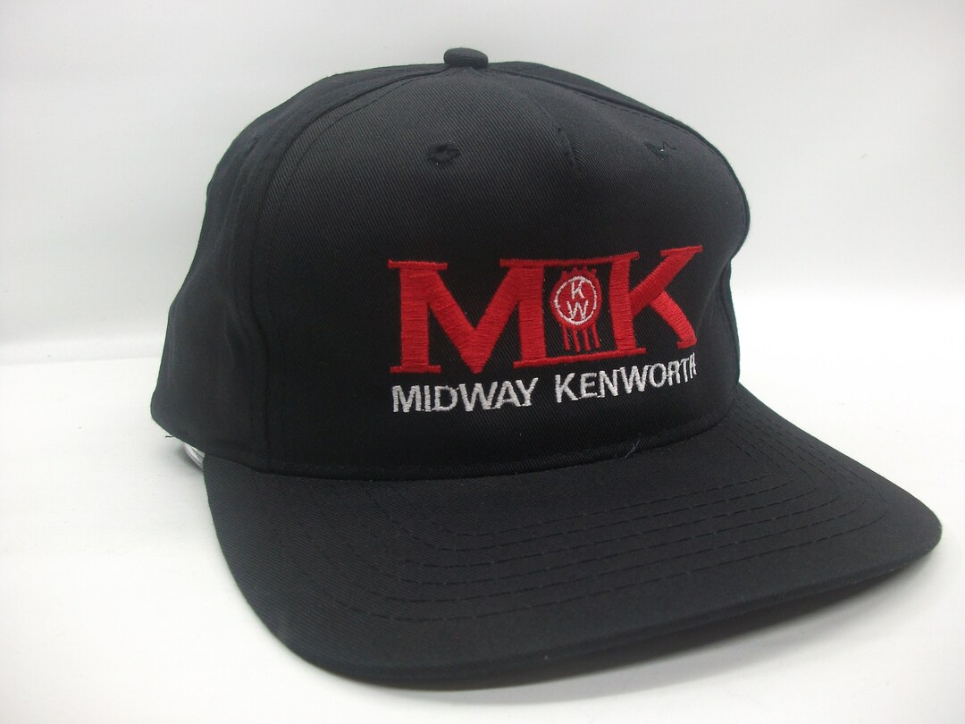 MK Midway Kenworth Hat Vintage Black Snapback Baseball Cap - Etsy