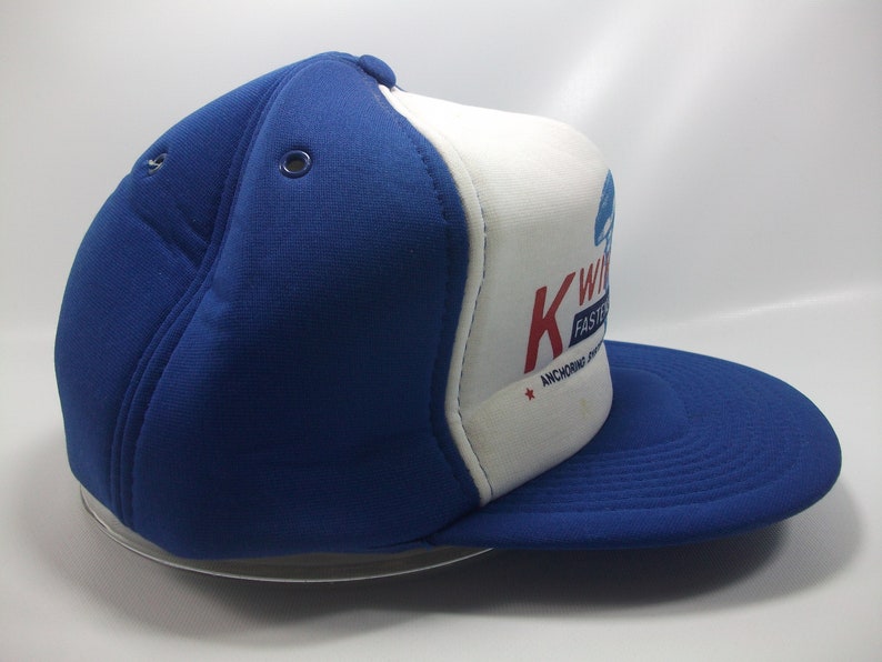 Kwik Set Fasteners Hat Vintage Blue White Snapback Baseball Cap - Etsy