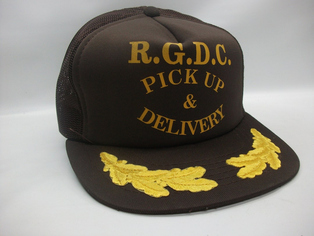 RGDC Pick up Delivery Hat Vintage Brown Scrambled Eggs Snapback Trucker ...