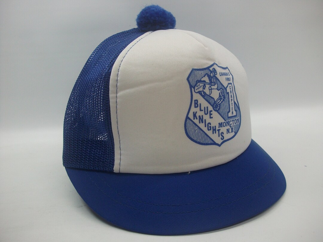 Blue Knights Moncton NB Canada's First Chapter Hat Vintage Blue White ...