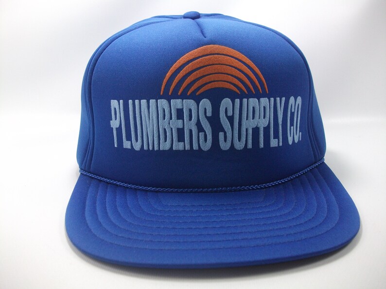 Plumbers Supply Co Spell Out Hat Vintage Blue Snapback Baseball Cap ...