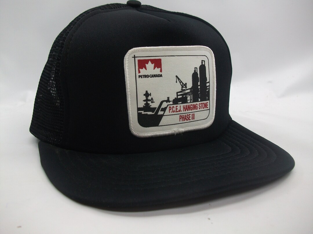 Petro Canada PCEJ Hanging Stone Phase III Patch Hat Vintage Black ...