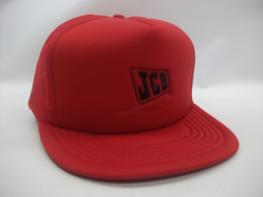 JCB Hat Vintage Red Snapback Trucker Cap - Etsy
