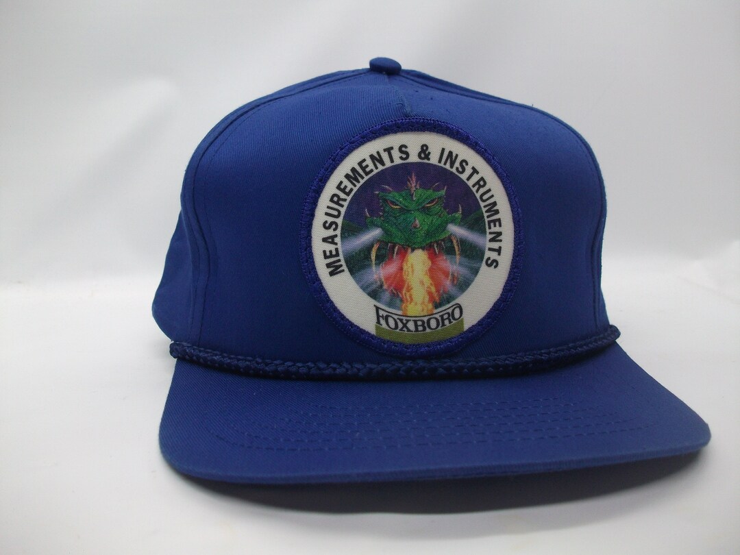 Foxboro Measurements Instruments Fire Breathing Dragon Patch Hat ...