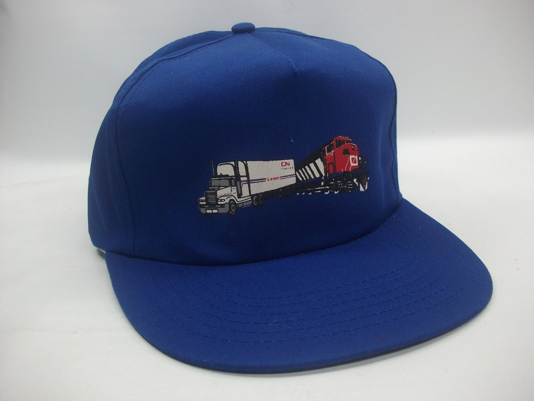 CN Train Transport Truck Hat Vintage Blue Snapback Baseball Cap - Etsy