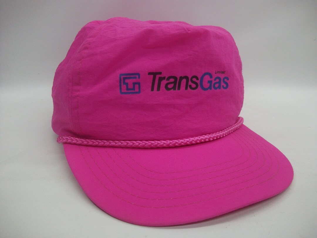 Trans Gas Hat Vintage Bright Loud Pink Nylon Snapback Rope Baseball Cap ...