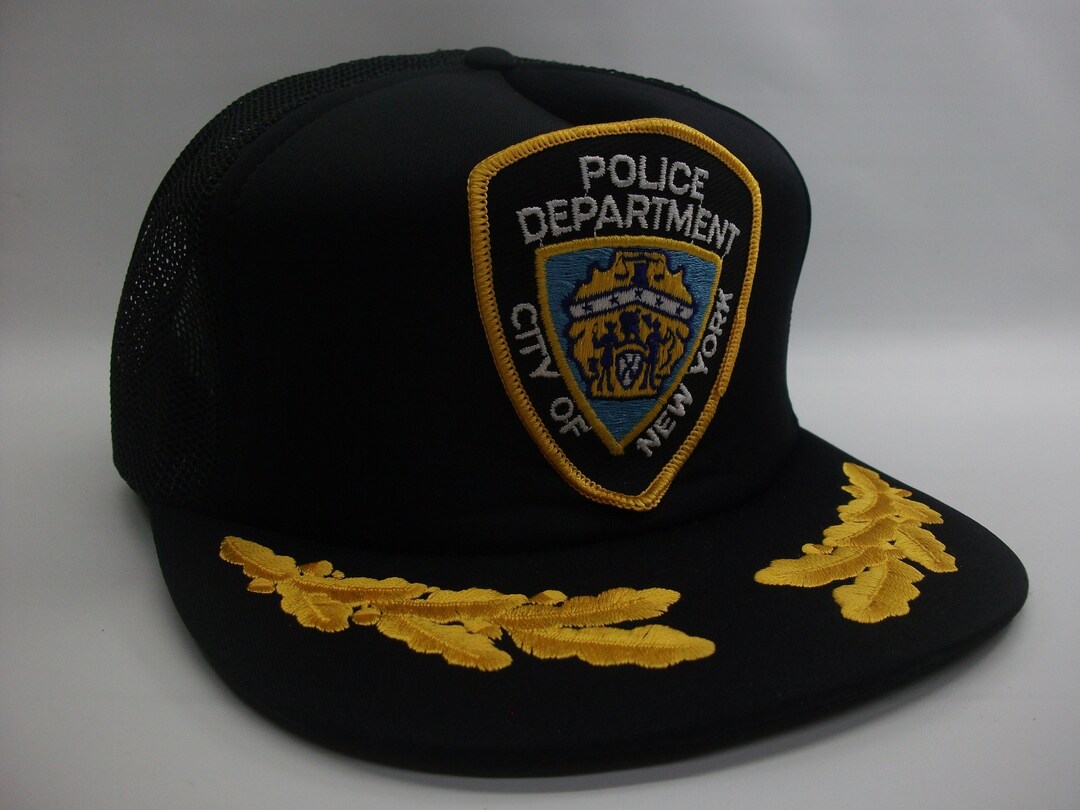 Police Department City of New York Patch Hat Vintage Black Scrambled ...