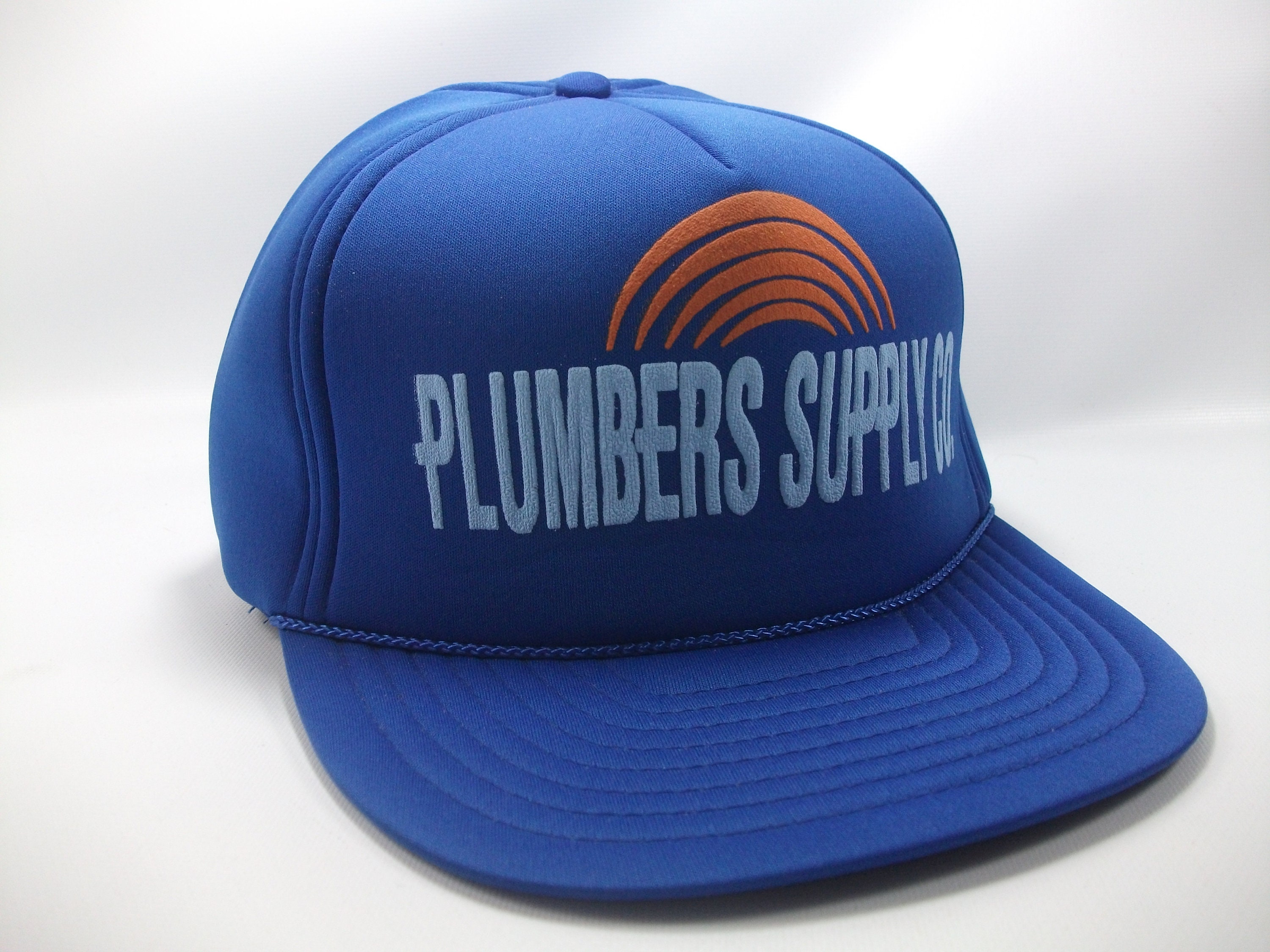 Plumbers Supply Co Spell Out Hat Vintage Blue Snapback Baseball Cap ...