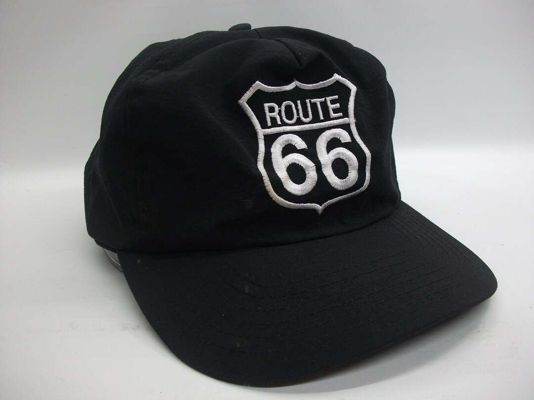 Route 66 Hat Vintage Black Nylon Snapback Baseball Cap - Etsy