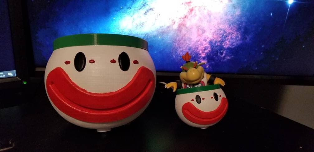 HUGE! Bowser Jr. Koopa Clown Car HUGE! 6 Inches Wide 4.5 Inches High ...