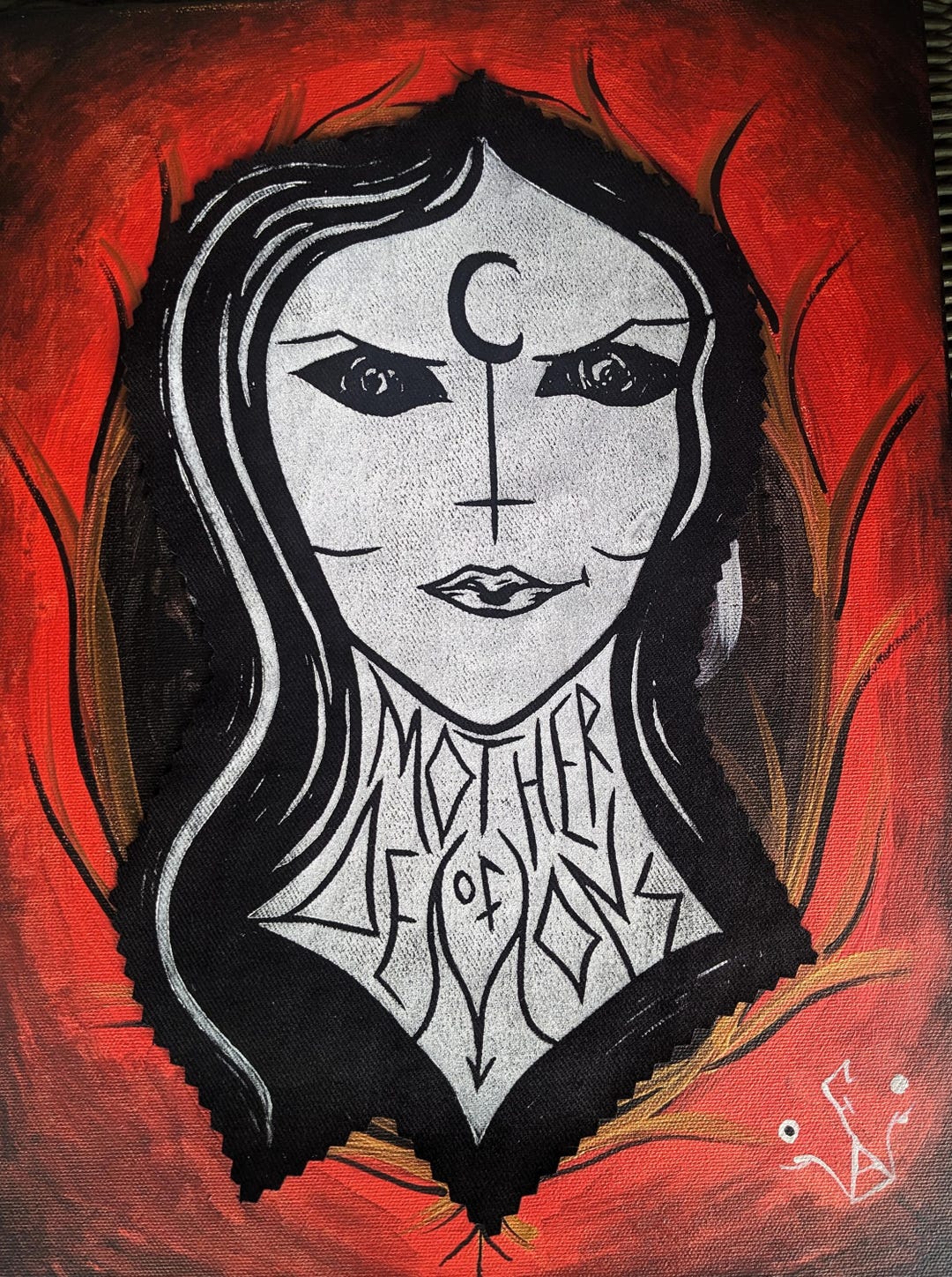 Lilith "mother of Demons" Hand Printed Witch Punk Patch - Etsy