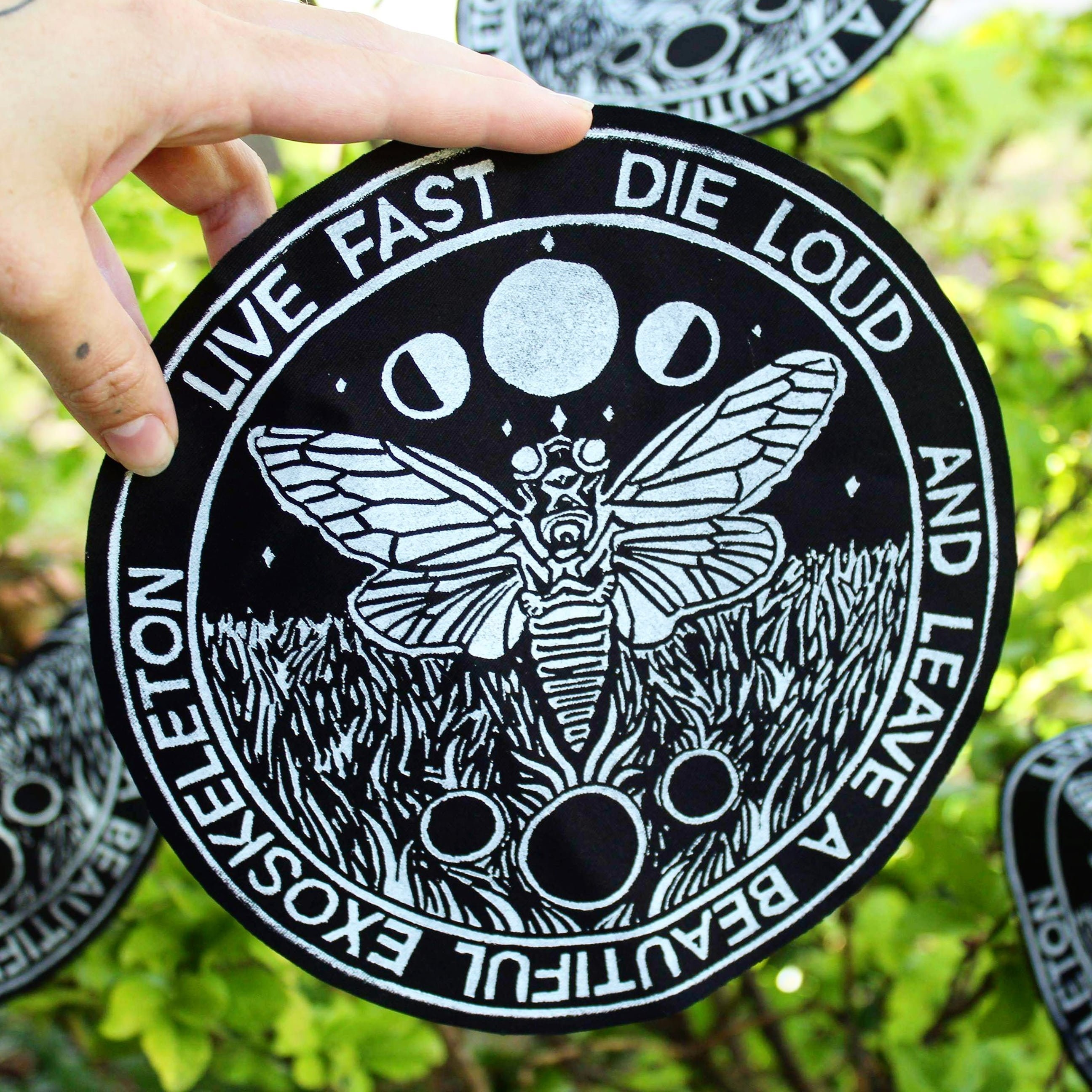 Cicada Back Patch live Fast Die Loud and Leave a - Etsy
