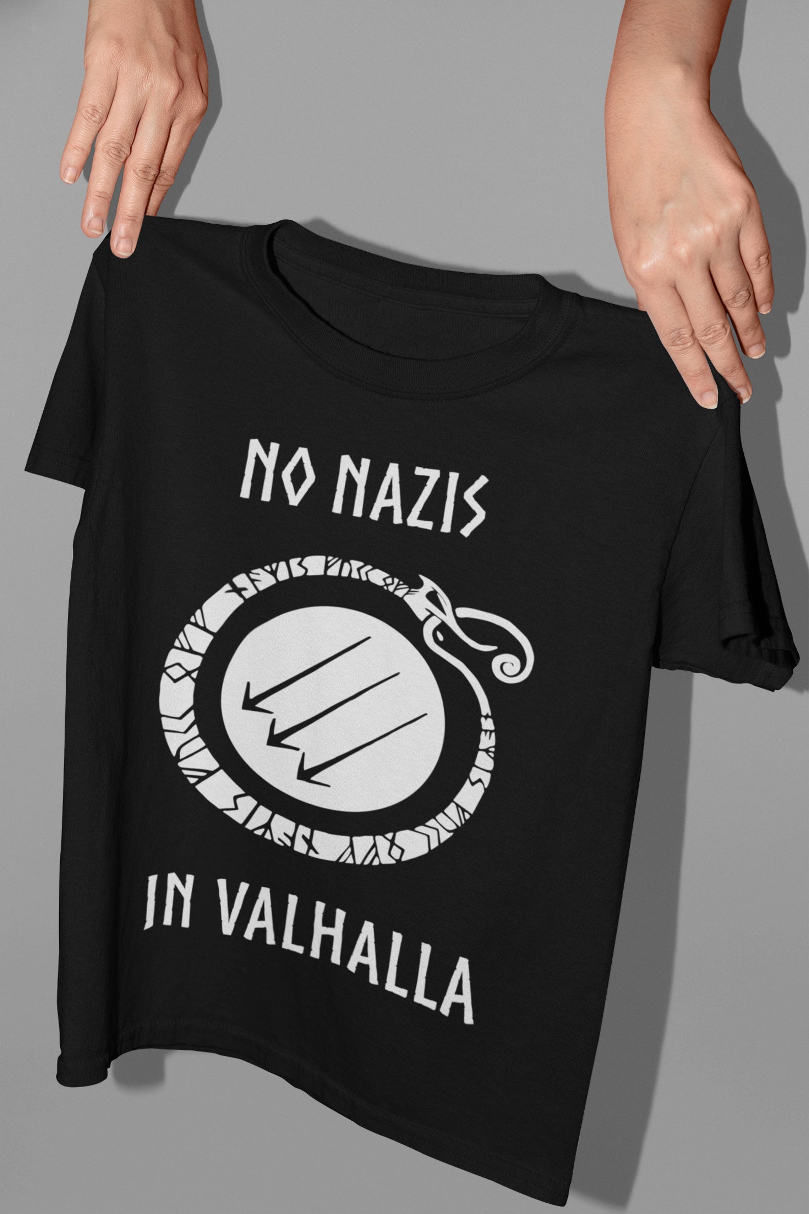 No Nazis in Valhalla Shirt, Anti-racist Rune Tee, Norse Pagans Against ...