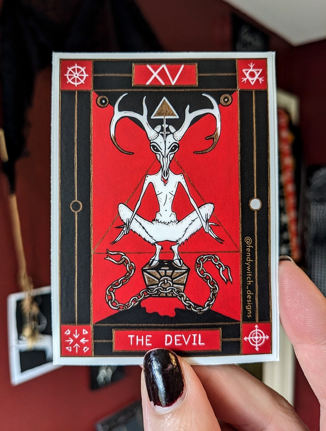 The Devil Tarot Card Vinyl Art Sticker - Etsy