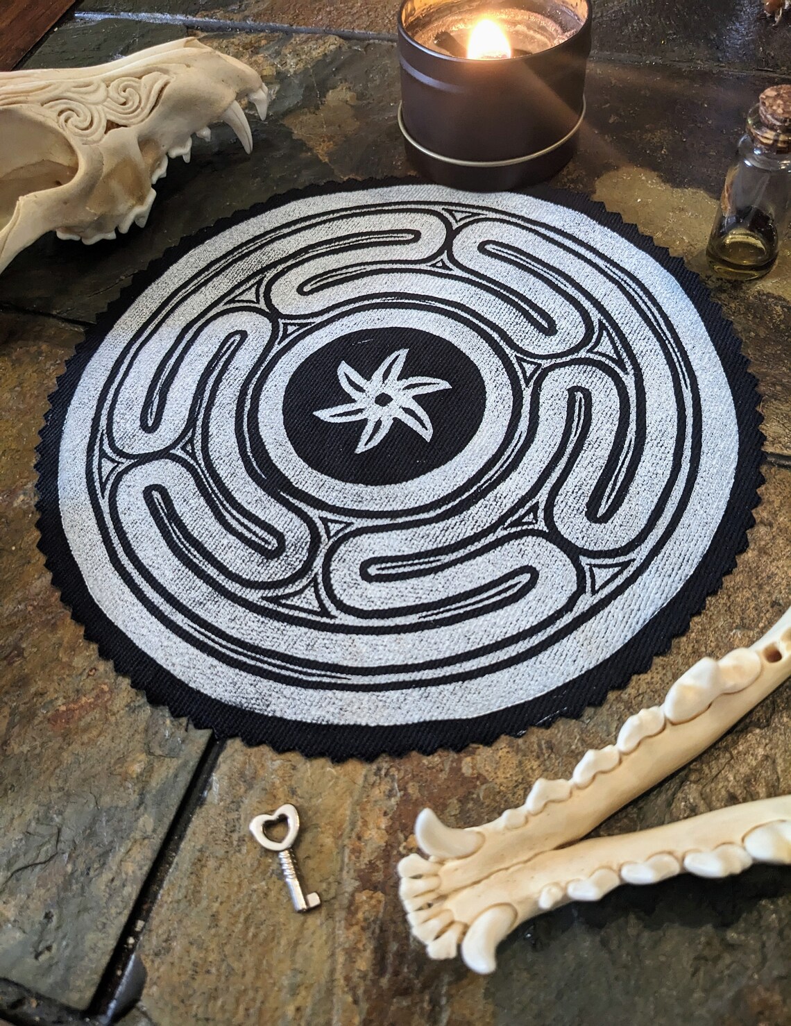 Hecate's Wheel Strophalos Back Patch or Altar Decor for Witches and ...