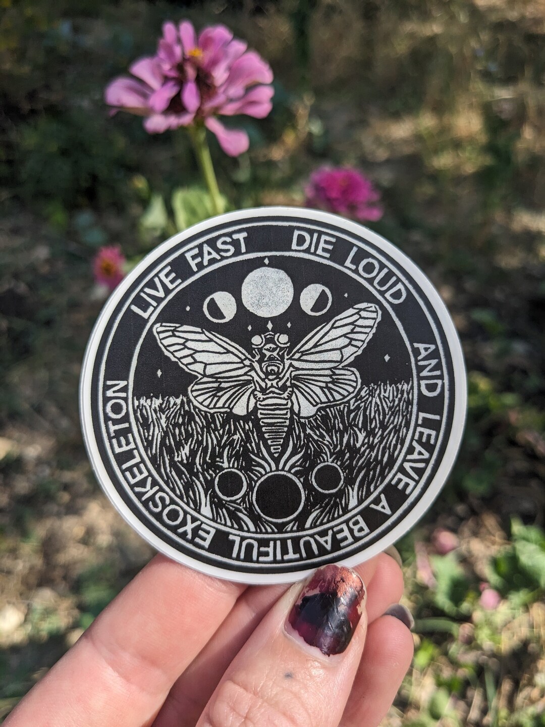 Cicada Sticker "live Fast, Die Loud, and Leave a Beautiful Exoskeleton ...