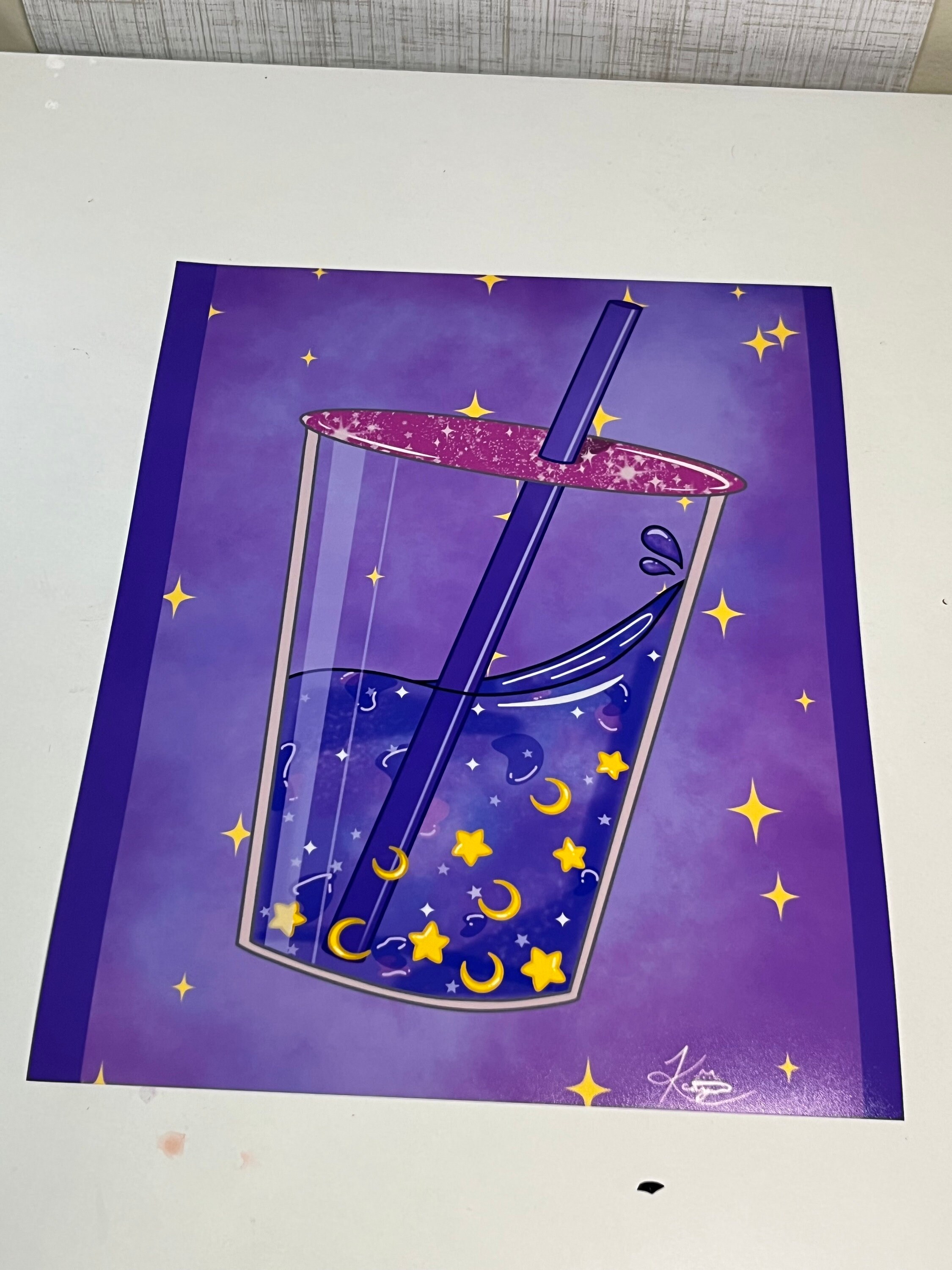 Galaxy Boba/bubble Tea Print PHYSICAL PRINT - Etsy