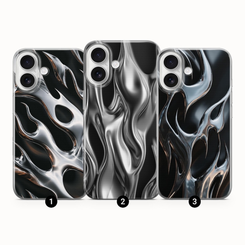 Abstract Silver Phone Case - Etsy
