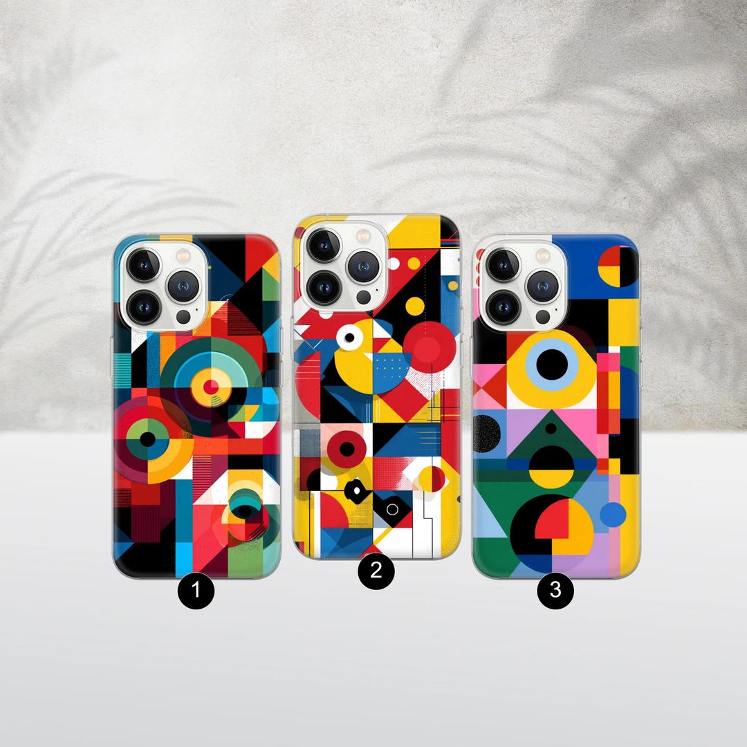 Geometric Abstract Art Phone Case, Modern Design - Etsy