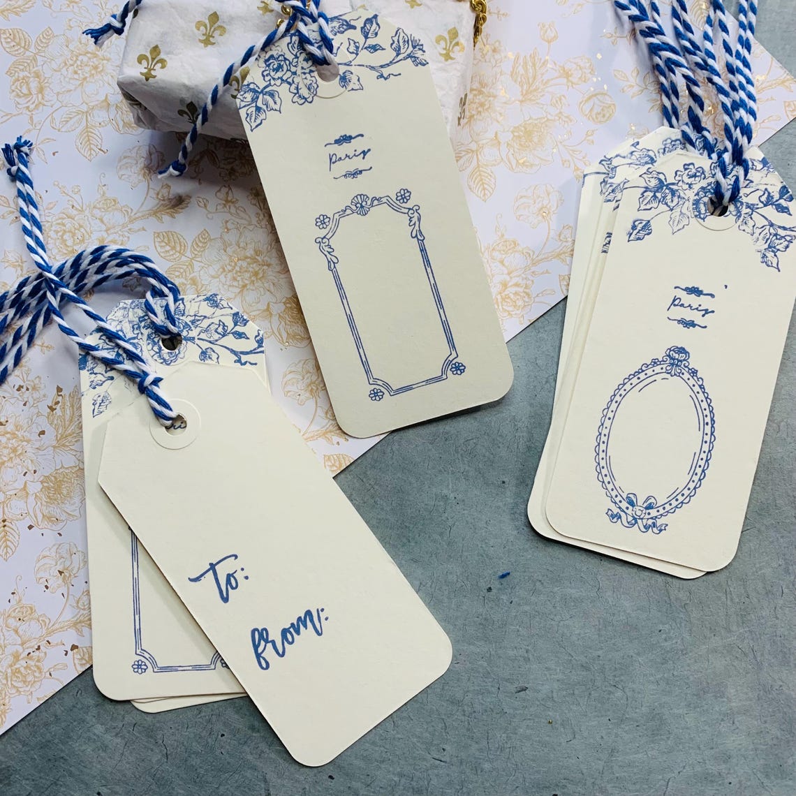 French Mirrors Gift Tags Vintage Style Set of 10 - Etsy