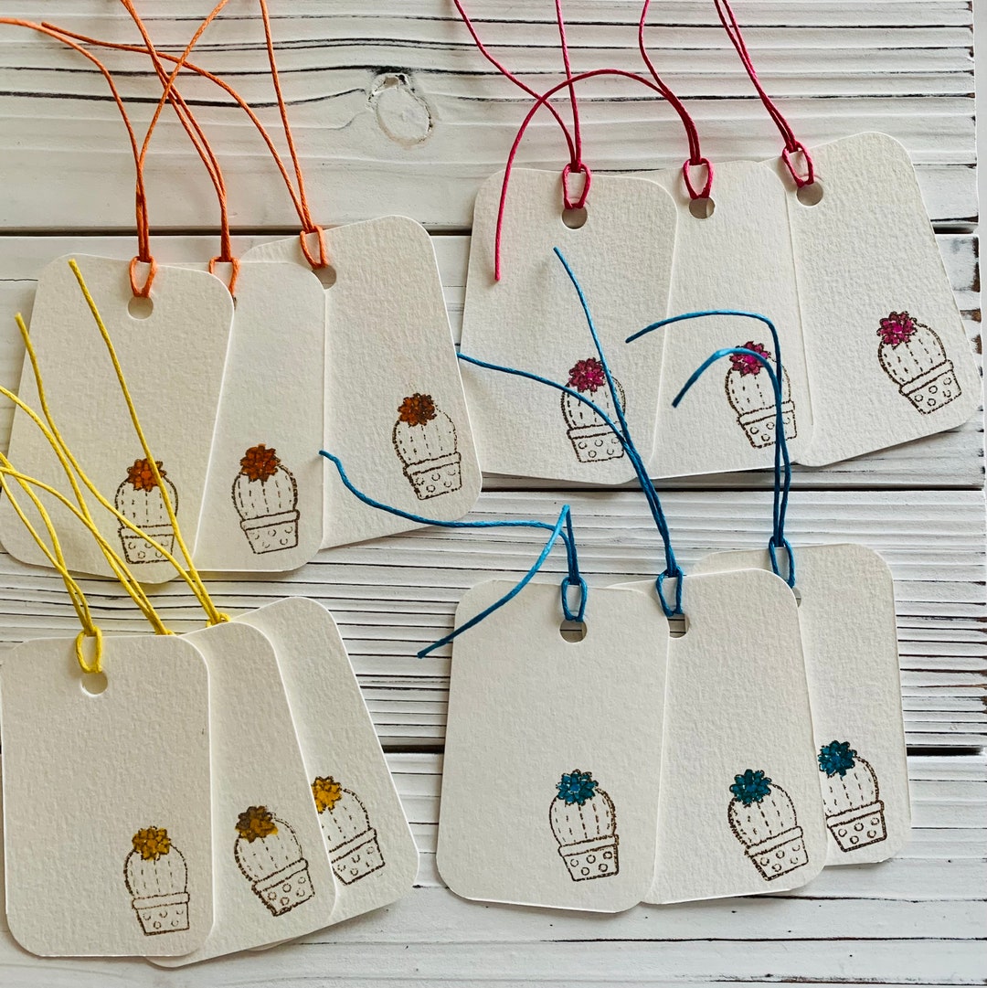 Cactus Print Gift Tags Set of 12 - Etsy
