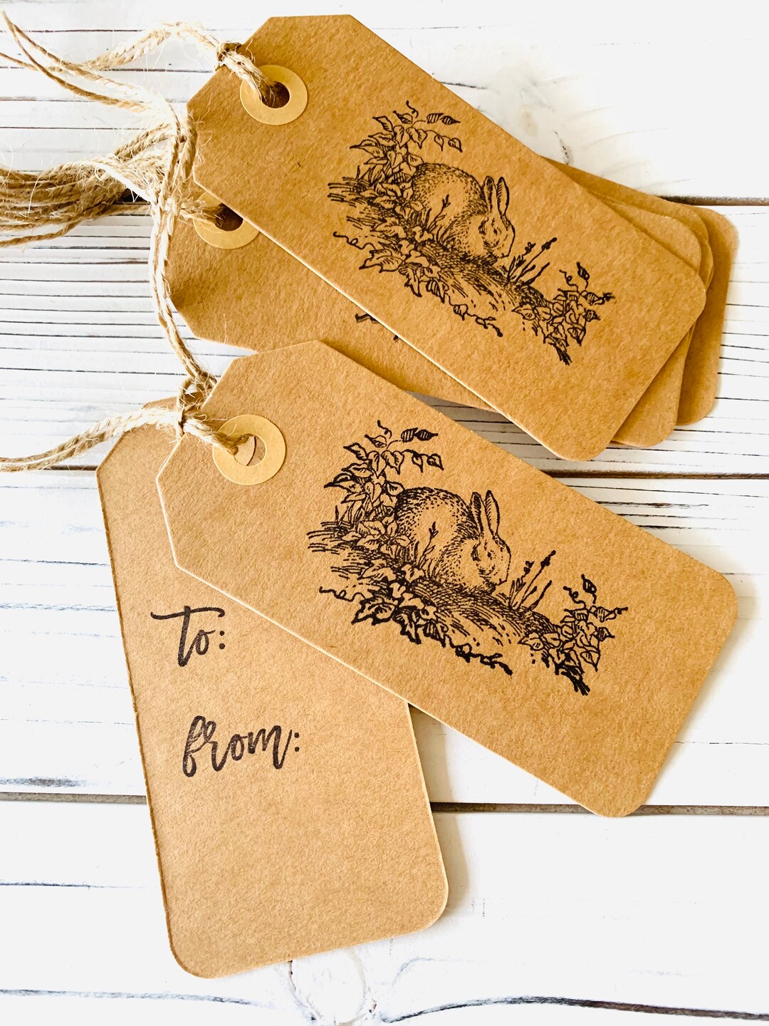 Bunny Rabbit Gift Tags Vintage Cottage Core Style Set of 10 - Etsy