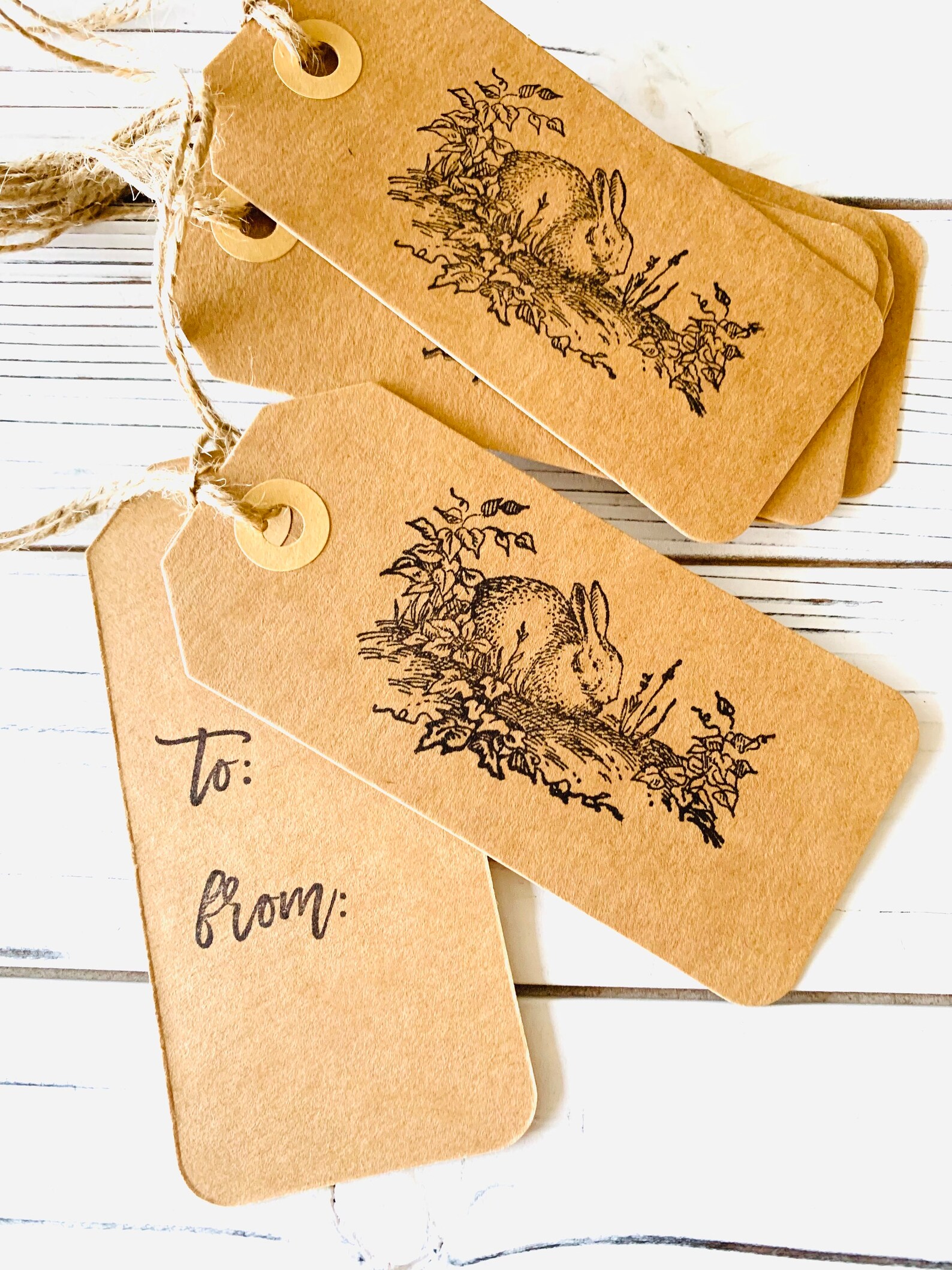 Bunny Rabbit Gift Tags Vintage Cottage Core Style Set of 10 - Etsy