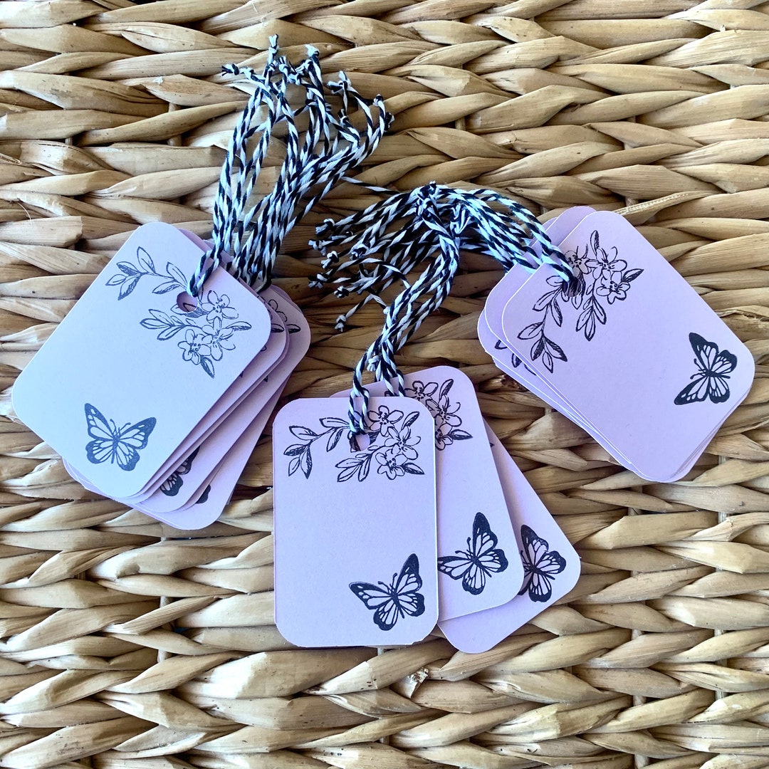 Purple Gift Tag With Butterfly Set of 20 - Etsy