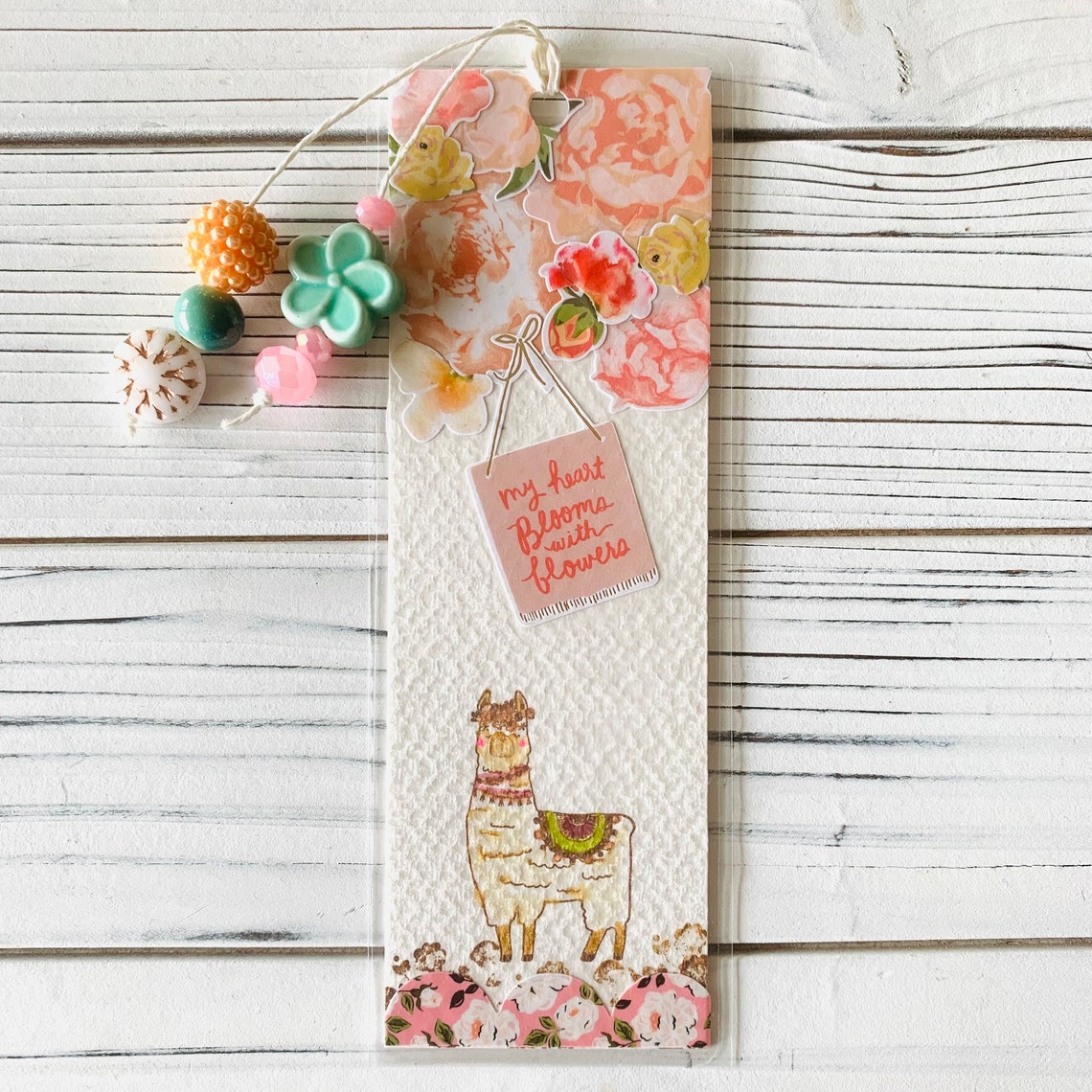 Llama and Flowers Bookmarks Set of Two - Etsy