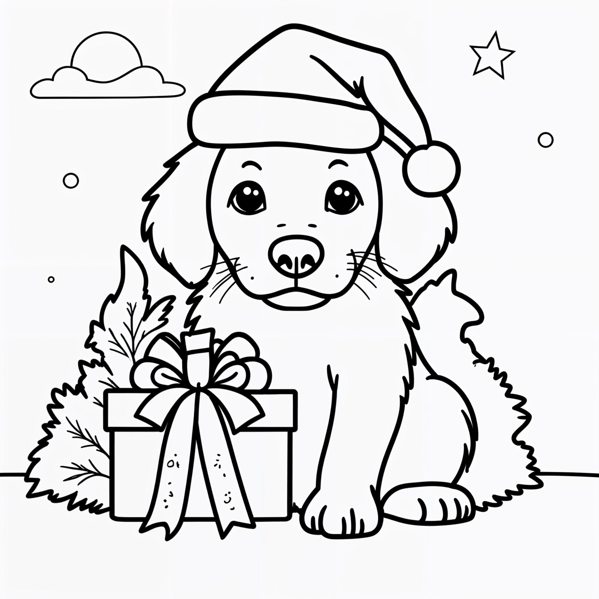 12 Cute Christmas Dogs SVG PNG PDF Laser Engrave Cut Files Line Art ...