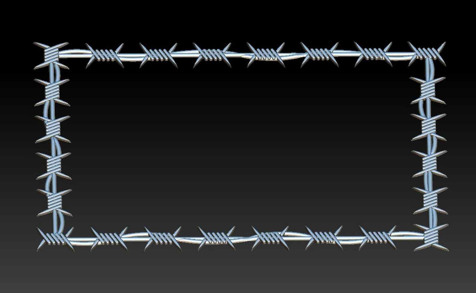 Barbed Wire Rectangle Frame STL Model for Cnc Routers and 3D | Etsy